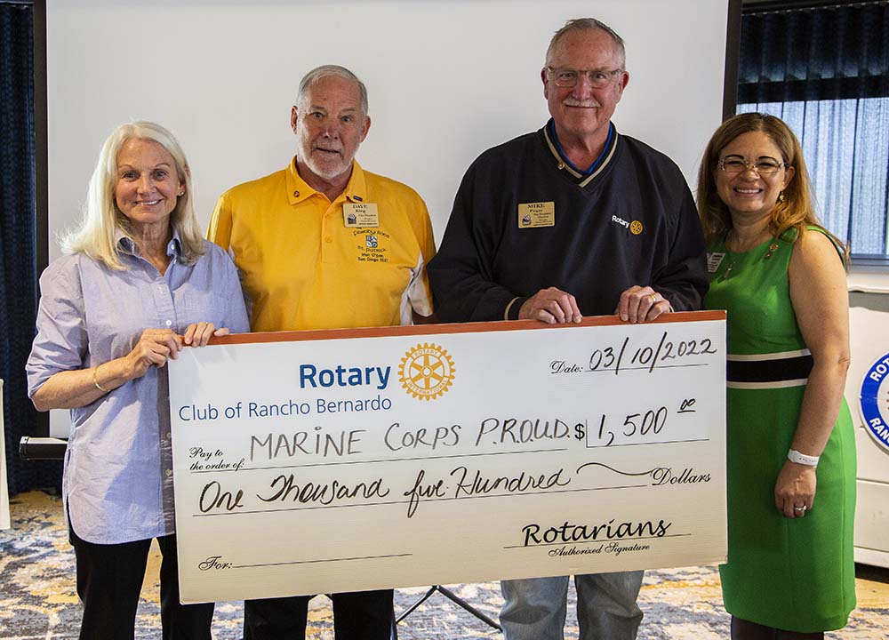 Rotary Club of Rancho Bernardo awards PROUD Foundation $1,500 – Navy ... Rotary Club of Rancho Bernardo awards PROUD Foundation $1,500 – Navy ...